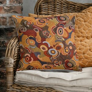 Yellow Aboriginal Cushion Covers | Indigenous Community Designs ...