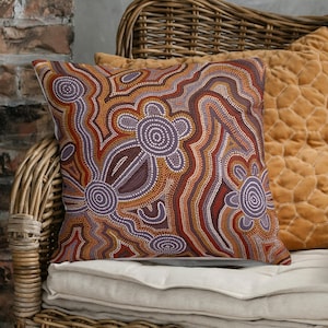 Abstract Aboriginal Cushion Covers | Indigenous Motifs and Symbols | 18 ...
