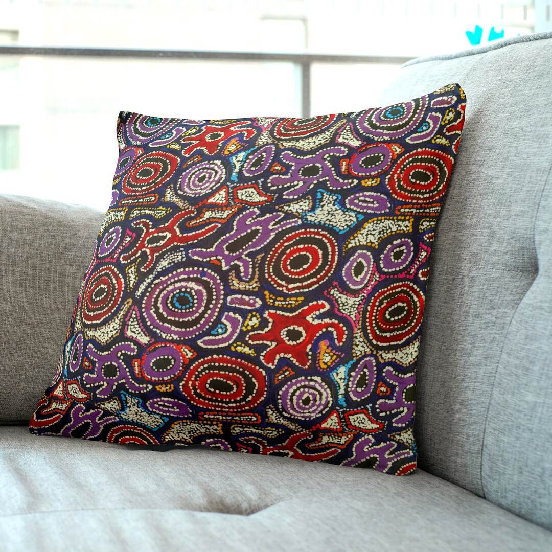 Aboriginal Artist Cushion Covers | Multicoloured Indigenous Artwork ...