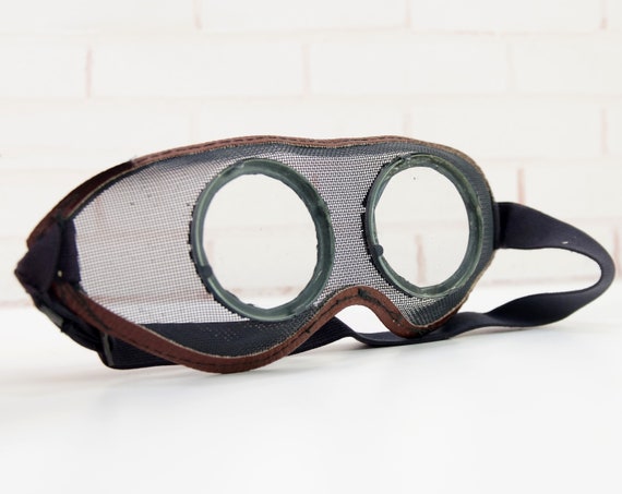 aviator glasses motorcyclist goggles Vintage safety glasses Vintage ...