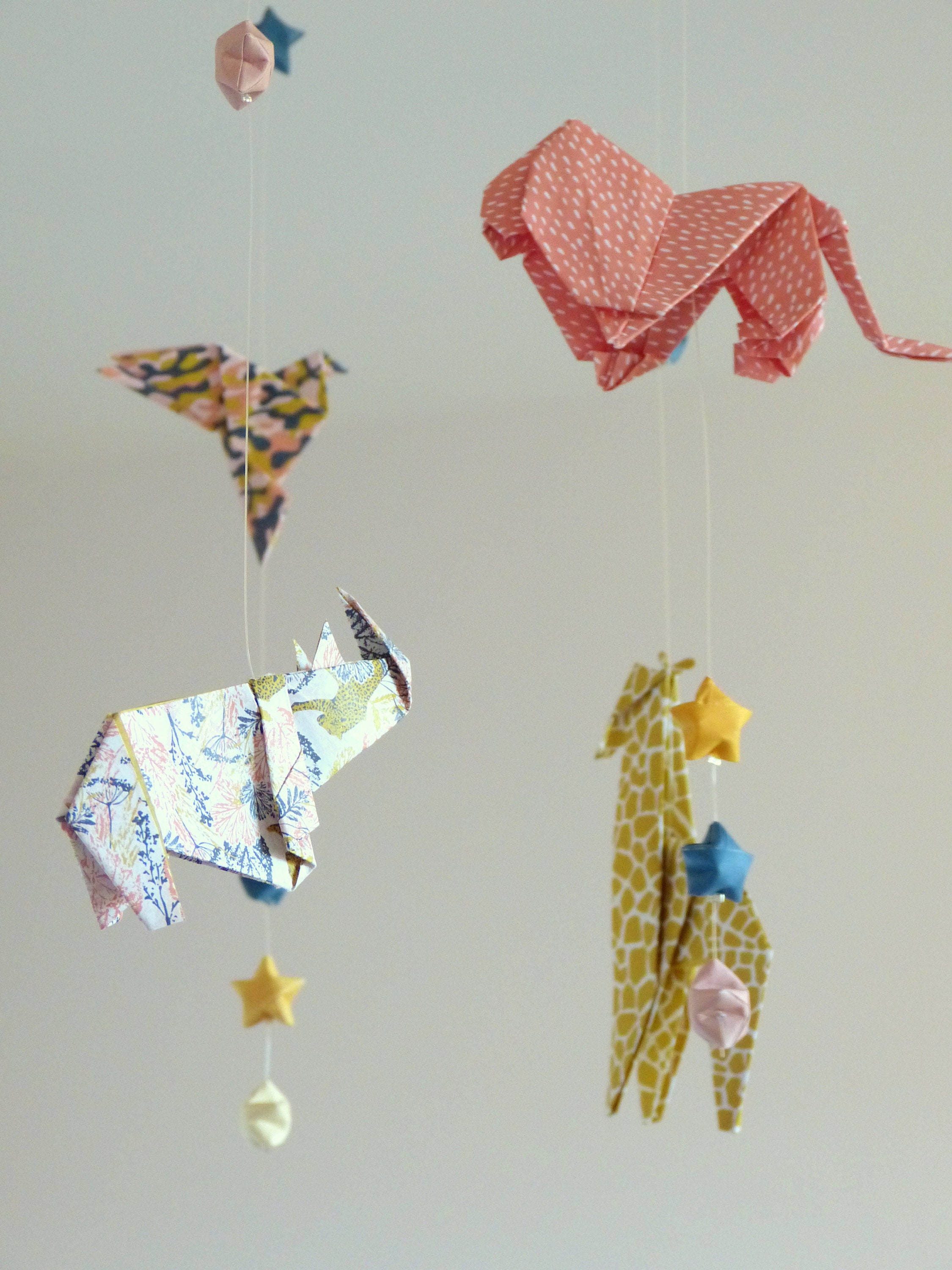 Origami Baby Mobile Animals of the Savannah Origami Jungle | Etsy