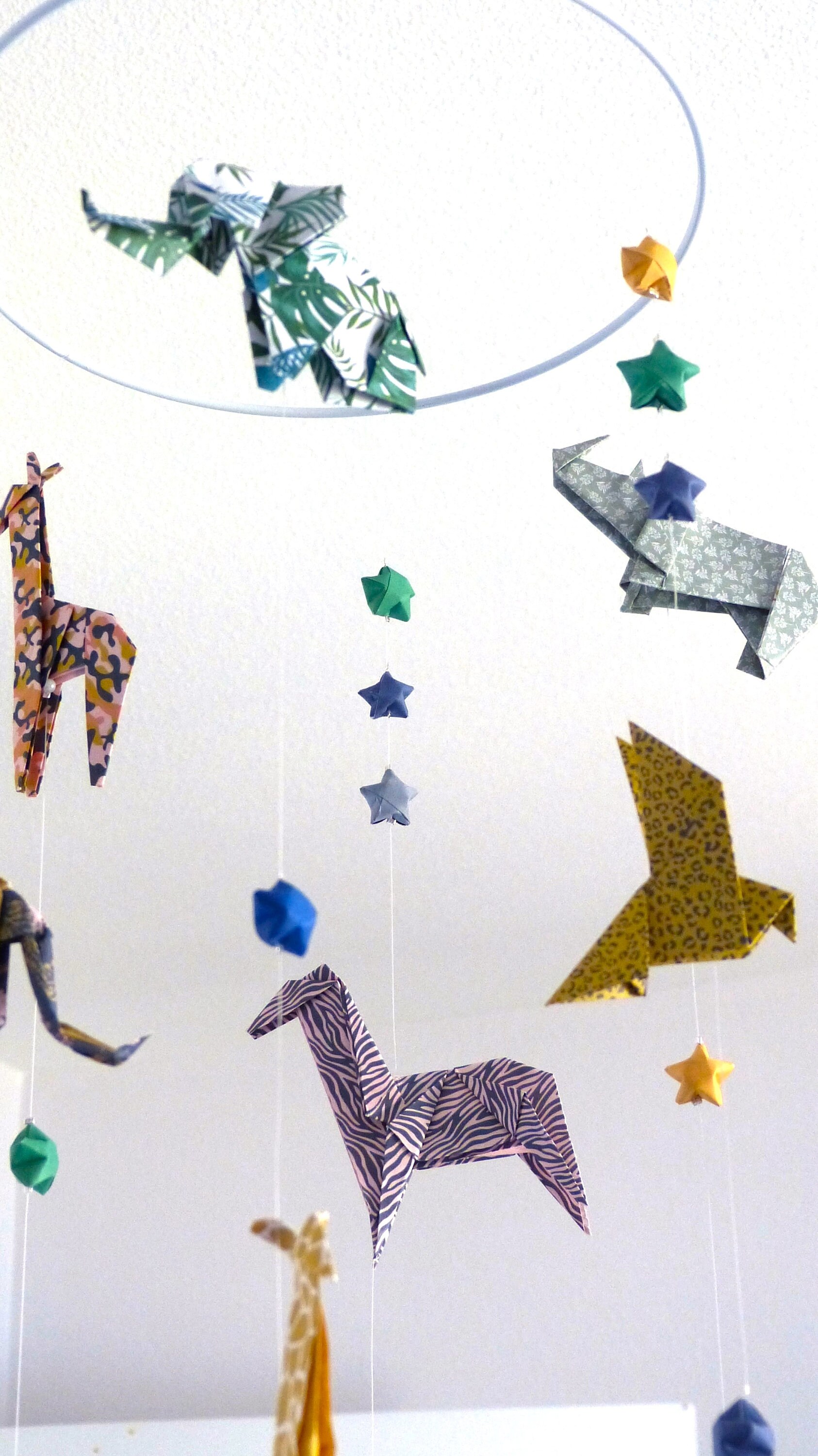 Origami Safari Baby Mobile With Animals of the Savannah - Etsy