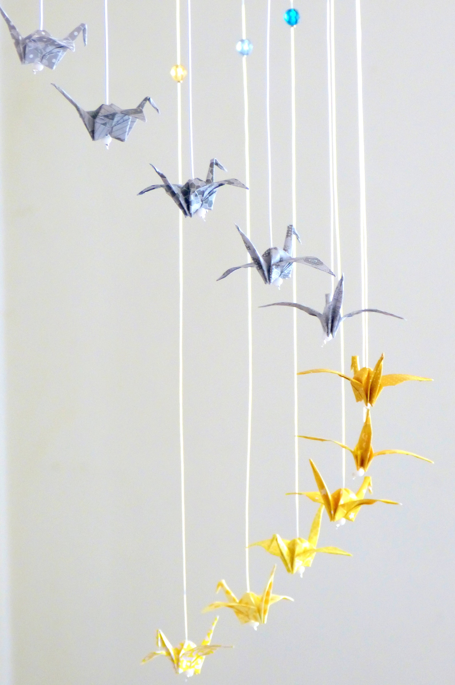 Origami Baby Mobile Spiral Paper Crane Mobile Origami Mobile - Etsy