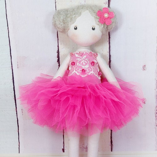 Pink Little Rag Doll Ballerina in a Pink Dress - Etsy