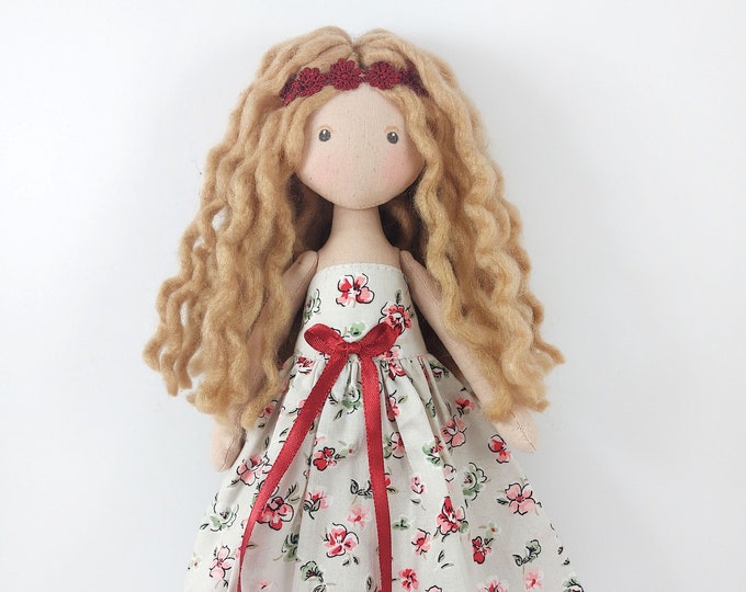 Small Rag Doll With Removable Clothes , Fairy Rag Doll Handmade Small ...