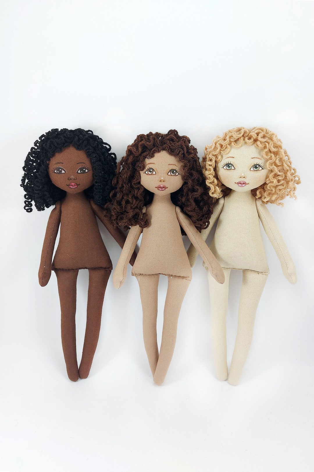 Little 12" Stuffed Rag Doll Without Clothes Handmade Rag Doll - Etsy