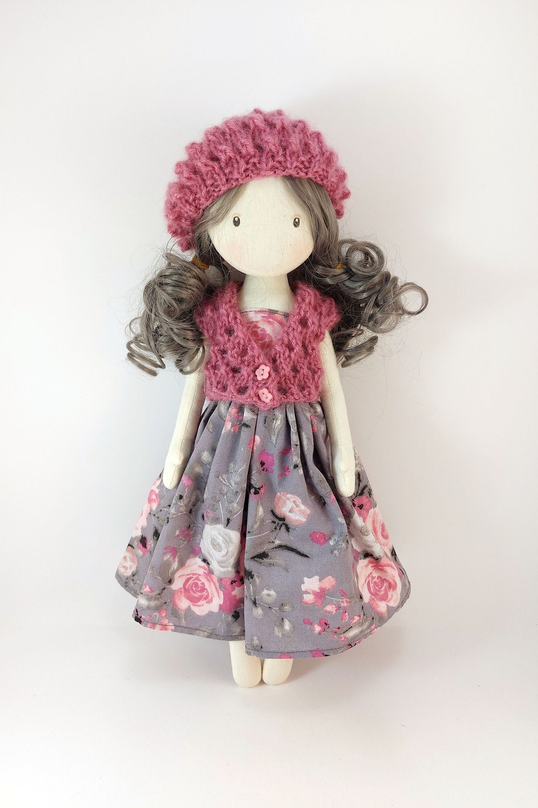 White Doll 16 in a Removable Dress. Handmadе - Etsy