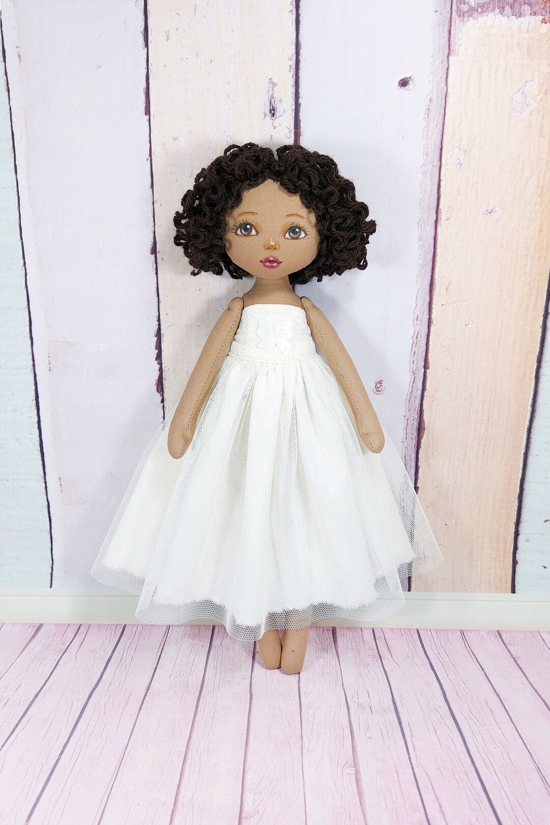 Handmade Rag Doll in a White Removable Ball Gown. - Etsy