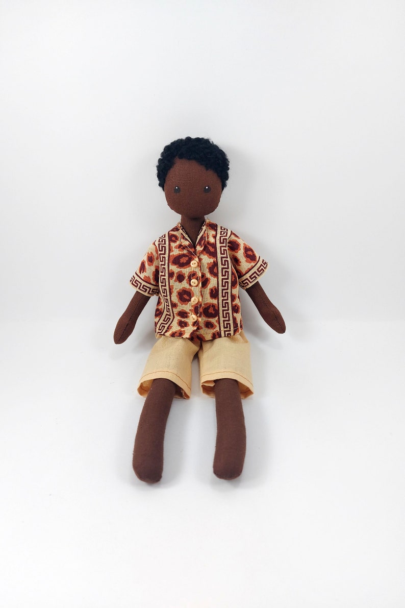 Doll Boy Rag Doll Rag Black Doll Boy Textile Soft Doll Small - Etsy