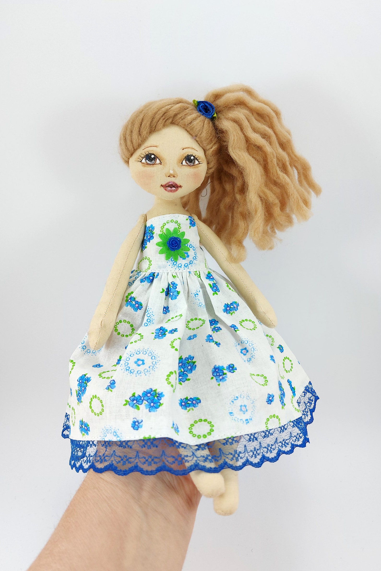 Little Textile Doll 12 Fairy Rag Doll Handmade Small | Etsy