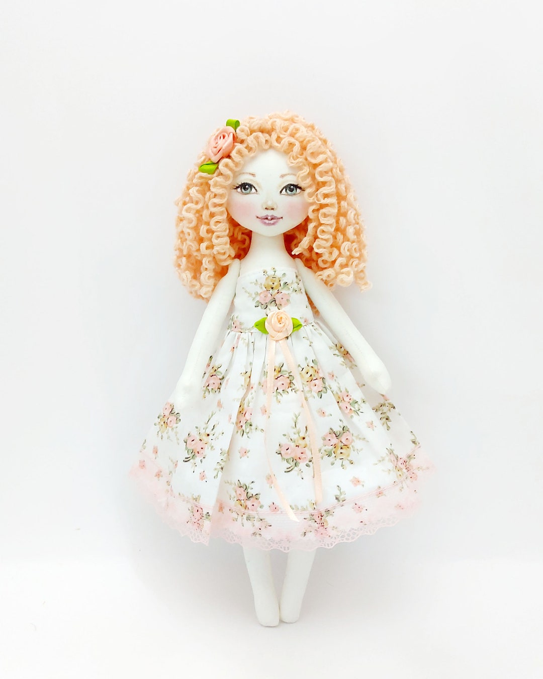 Little Textile Princess Doll Fairy Rag Doll Handmade Small - Etsy