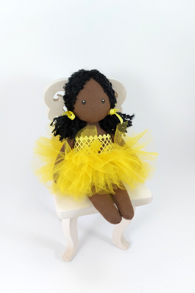 Miniature Black Rag Doll 6 Handmade for Doll Houses. | Etsy