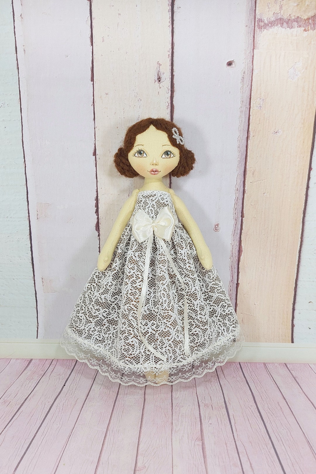 Christmas Little Textile Angel Doll , Fairy Rag Doll Handmade Small ...