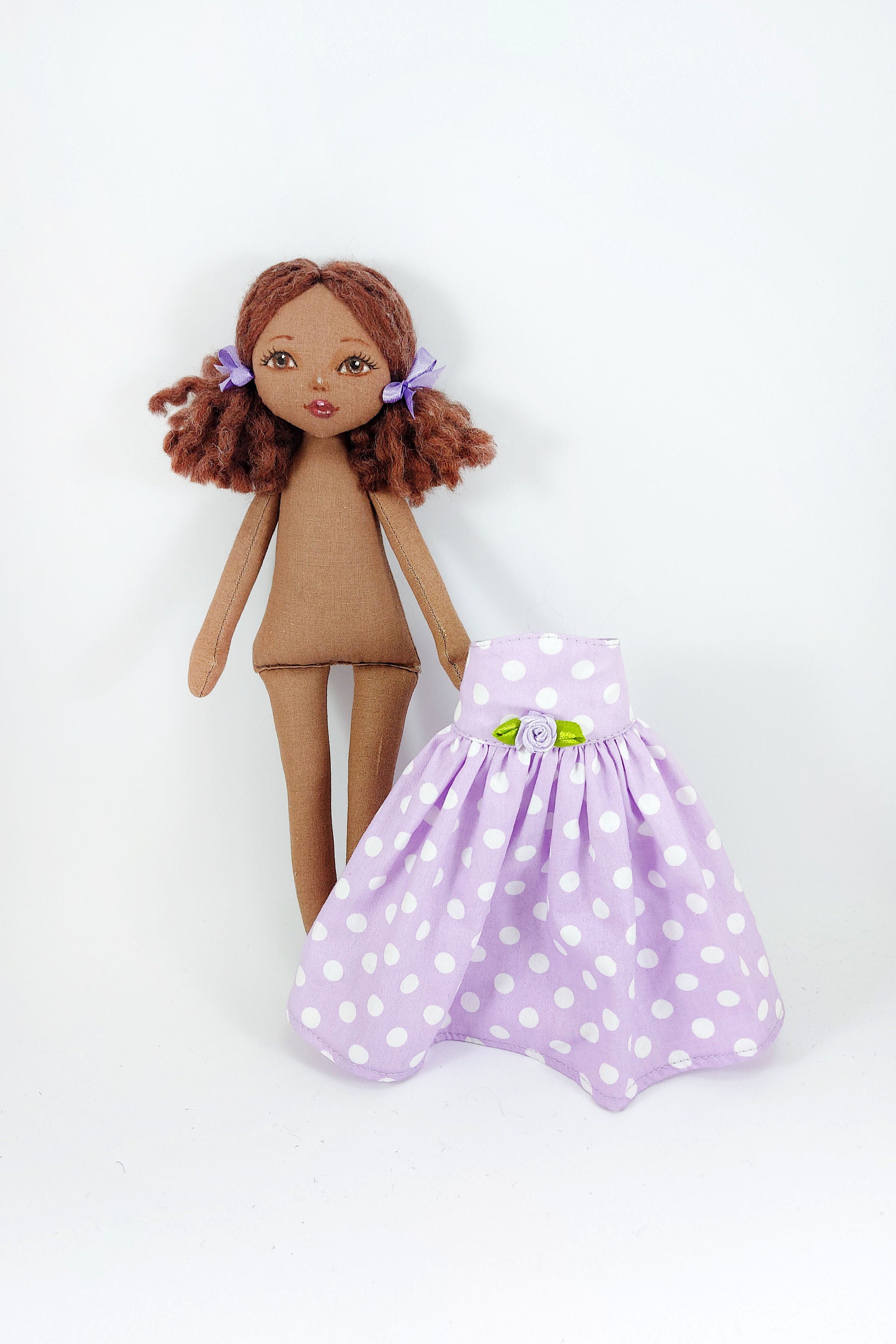 Handmade Rag Doll Made of Black Fabric Decorative Doll | Etsy