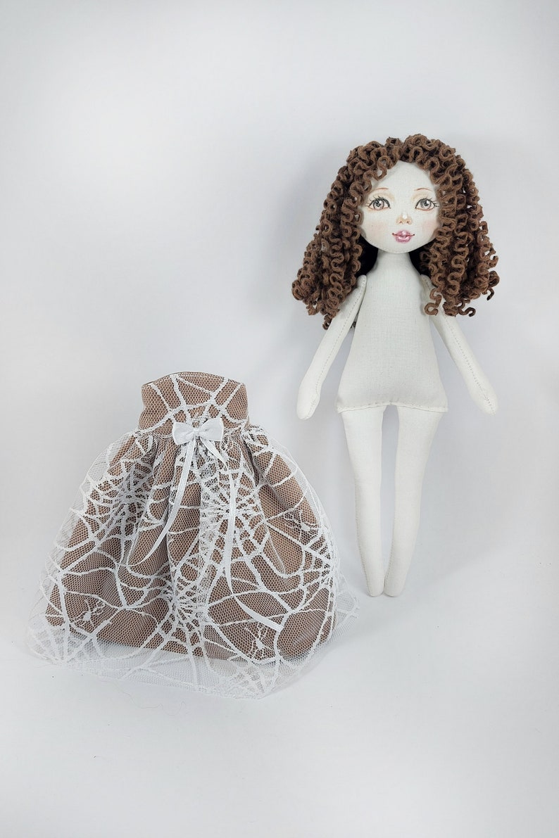 White Little Rag Doll Princess Colorful Dollstilda Doll - Etsy