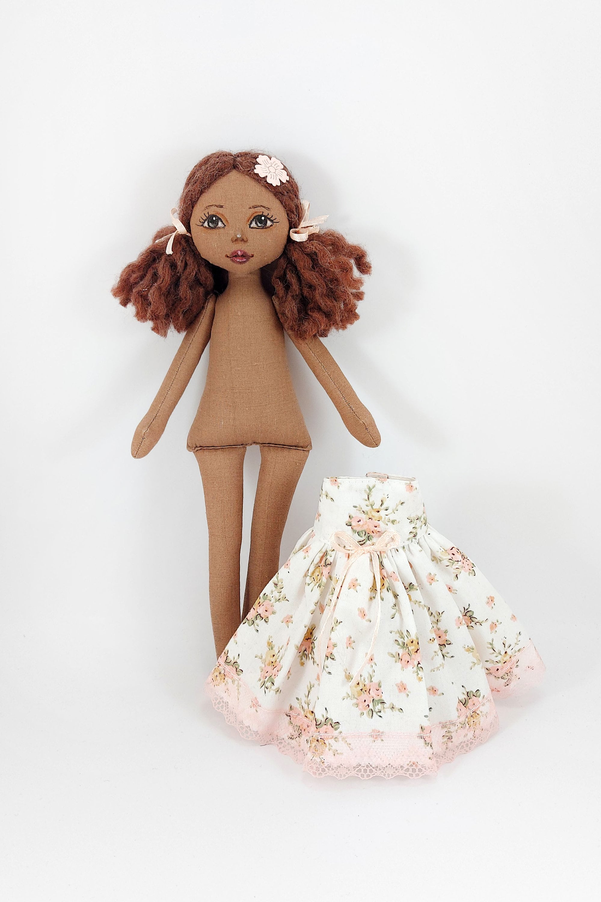 Handmade Rag Doll Made of Black Fabric Decorative Doll | Etsy