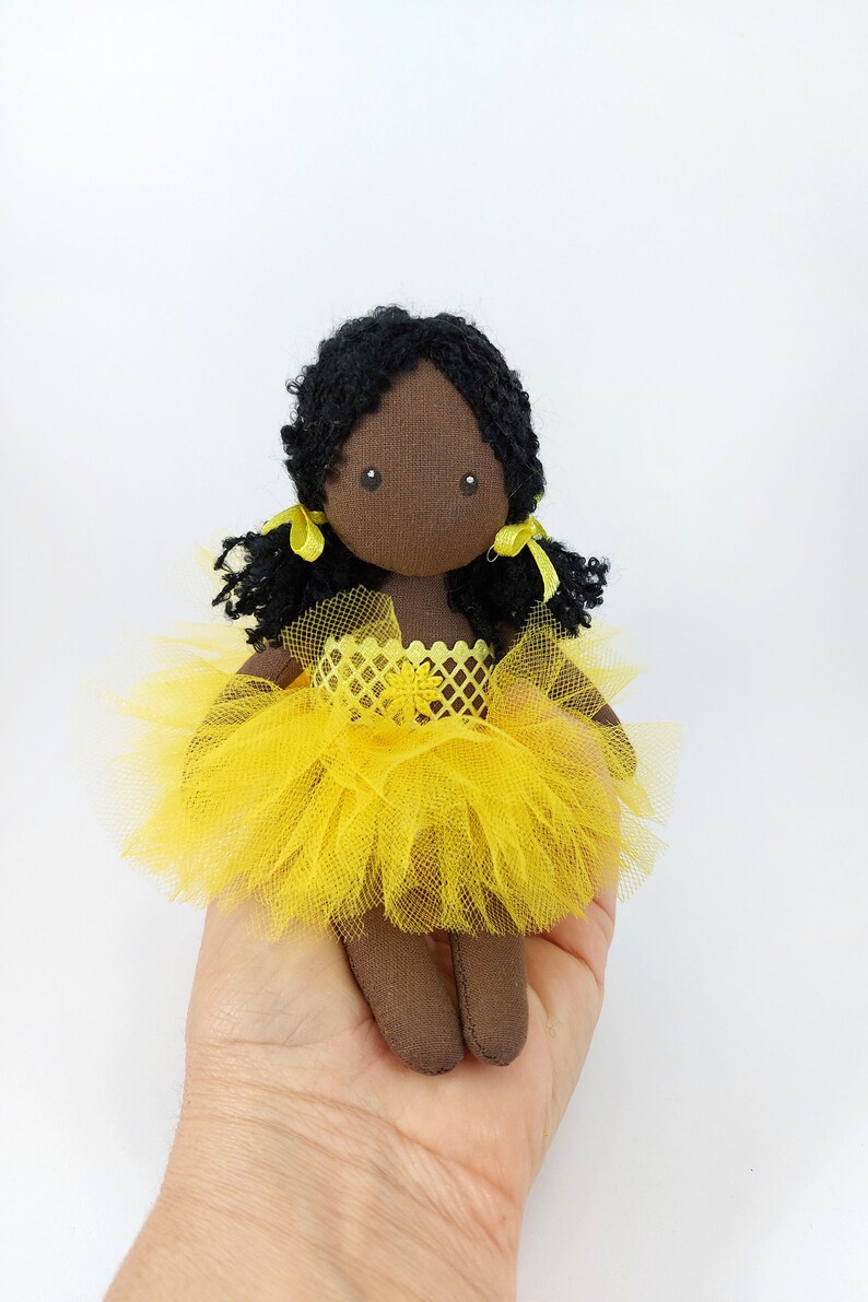 Miniature Black Rag Doll 6 Handmade for Doll Houses. - Etsy