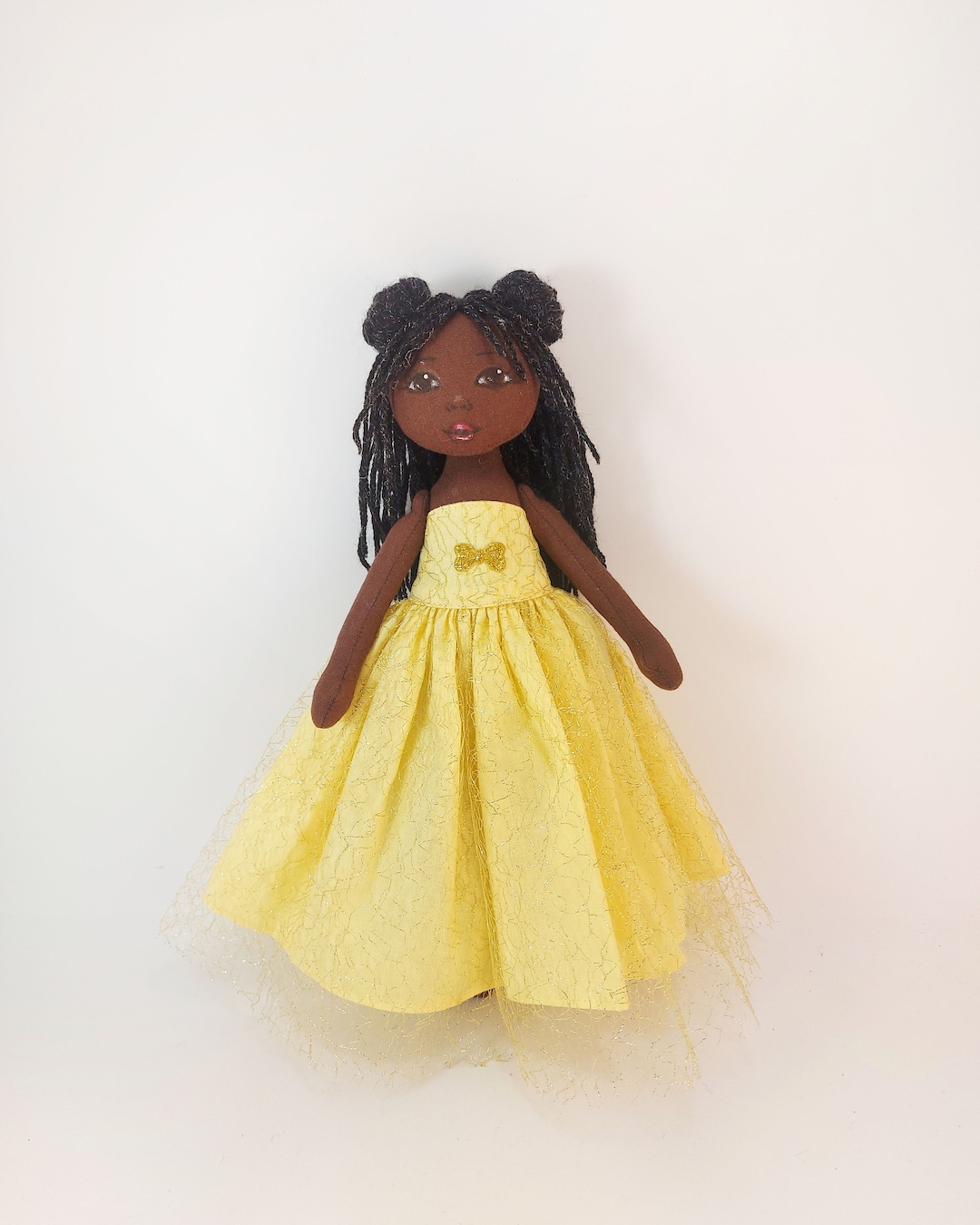 Black Handmade Rag Doll in a Detachable Dress - Etsy