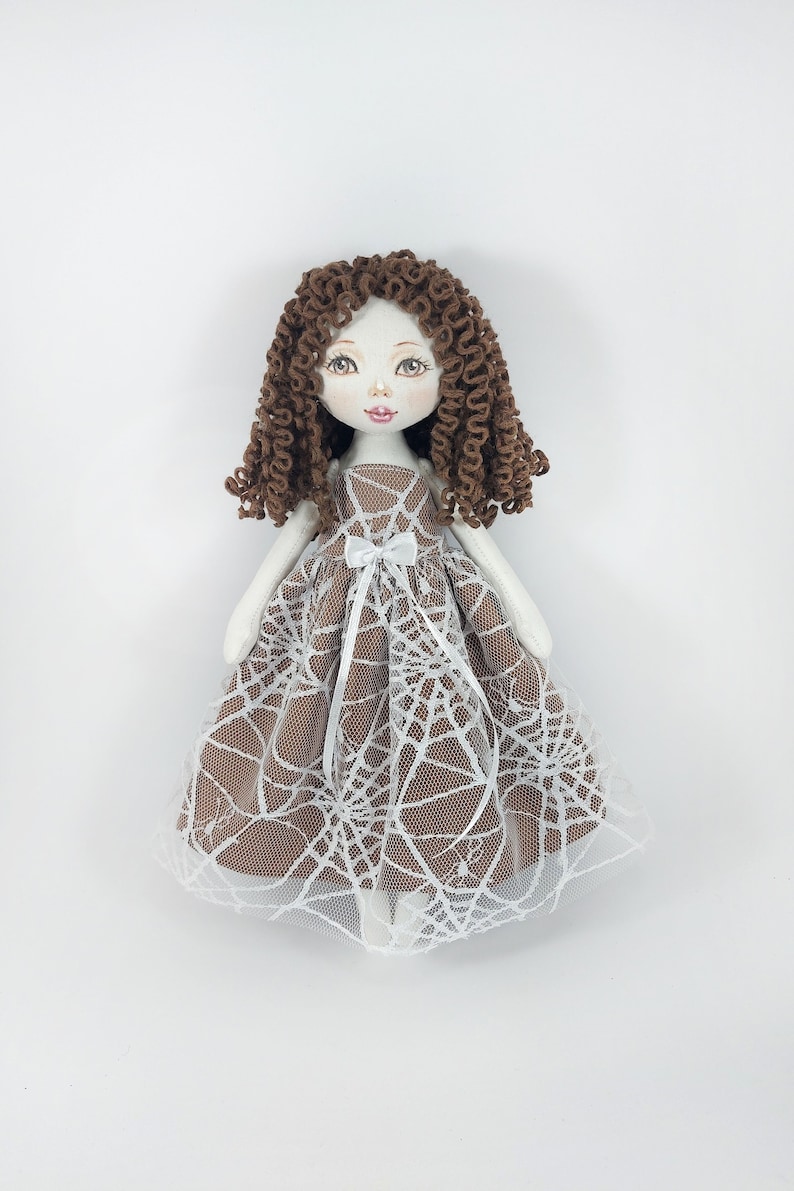 White Little Rag Doll Princess Colorful Dollstilda Doll - Etsy