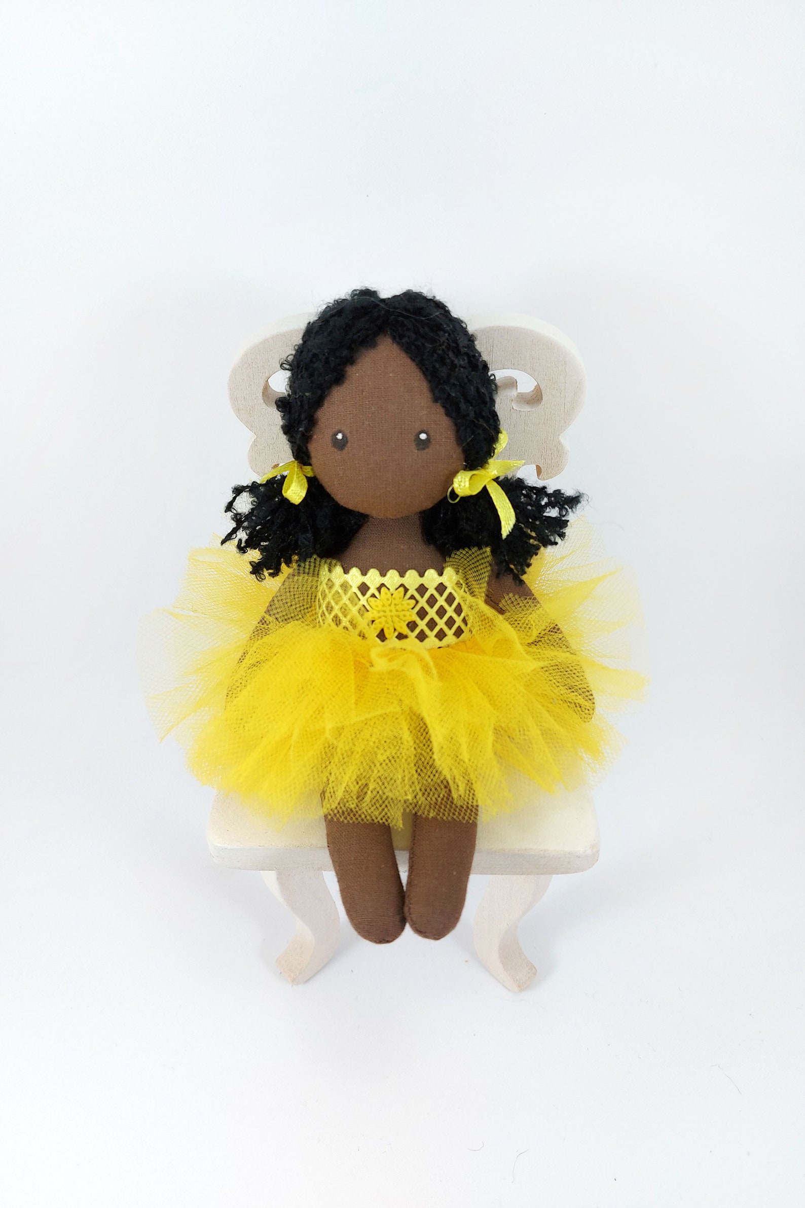 Miniature Black Rag Doll 6 Handmade for Doll Houses. - Etsy