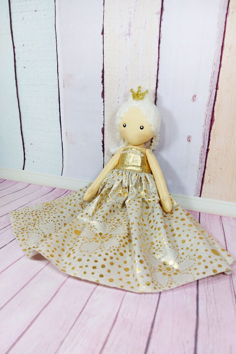 Small Rag Doll Fairy in Golden Dress Little Princess Doll 12 - Etsy