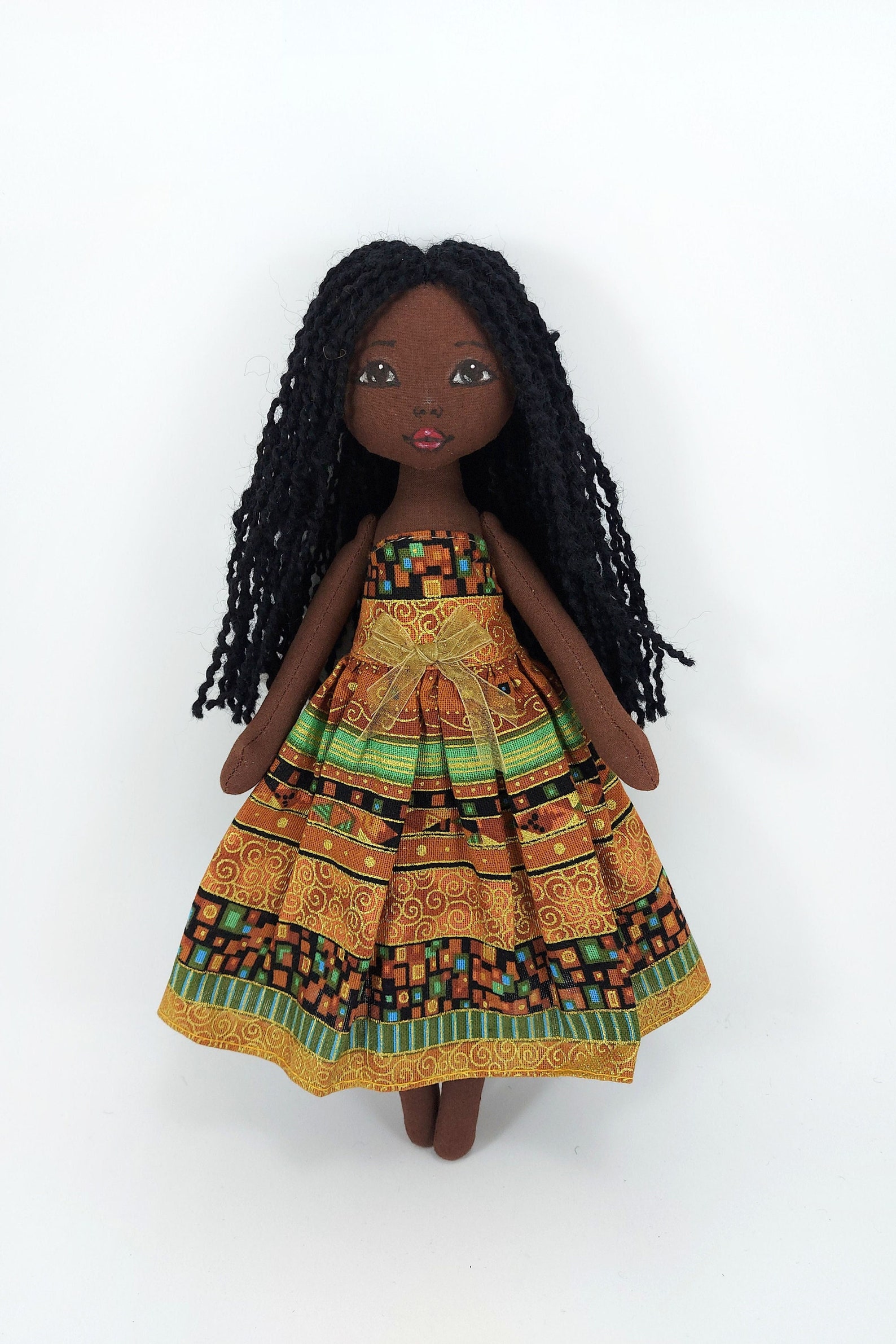 Little Doll Made of Black Fabric African Doll Rag Angel | Etsy