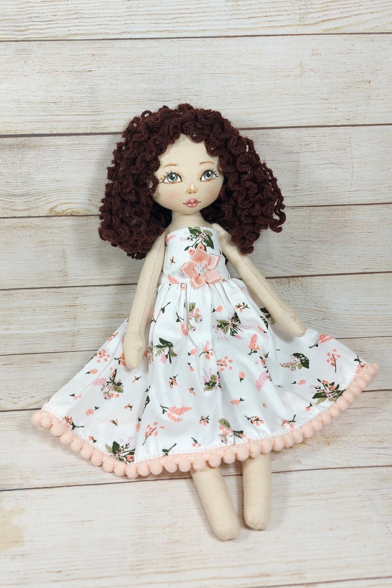 White Rag Doll Small Soft Doll Textile Doll Rag Doll | Etsy