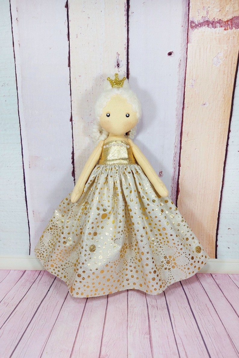 Small Rag Doll Fairy in Golden Dress Little Princess Doll 12 - Etsy