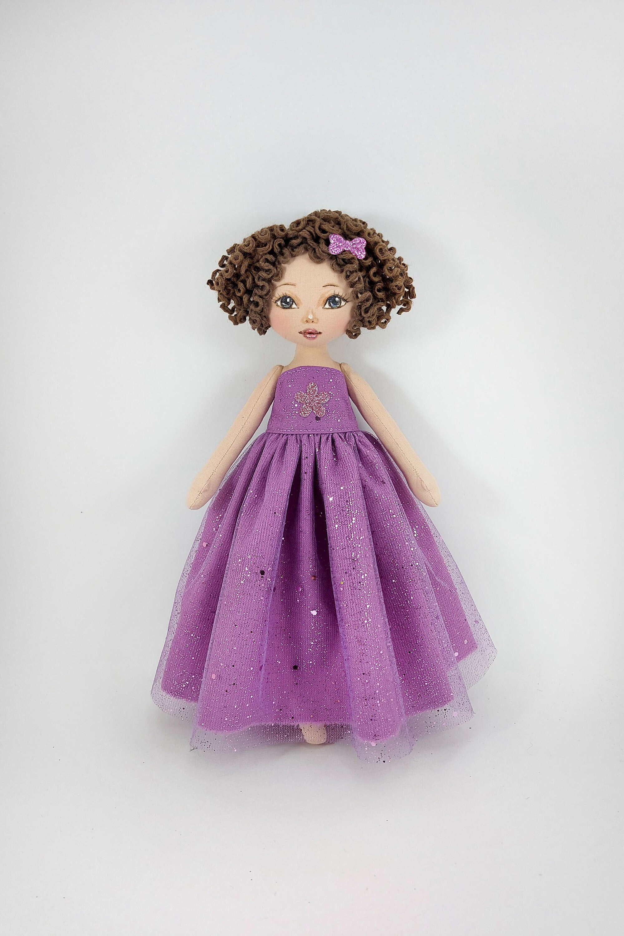 White Little Rag Doll Princess Colorful Dollstilda Doll - Etsy