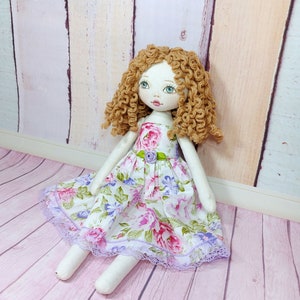 Little White Rag Doll, Fairy Rag Doll Handmade Small Soft Doll, Tilda ...