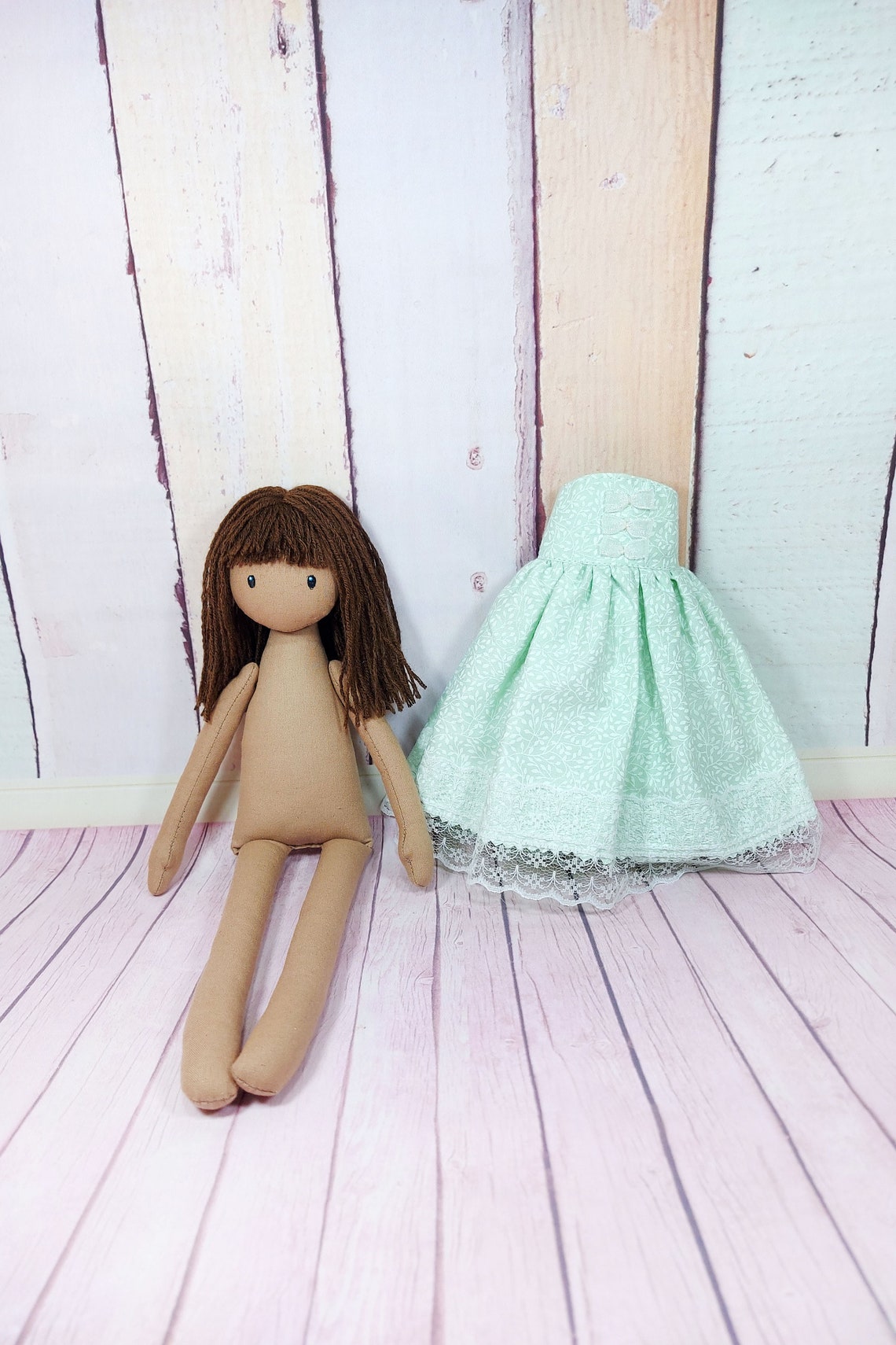 Handmade rag doll made of black fabric Decorative doll | Etsy