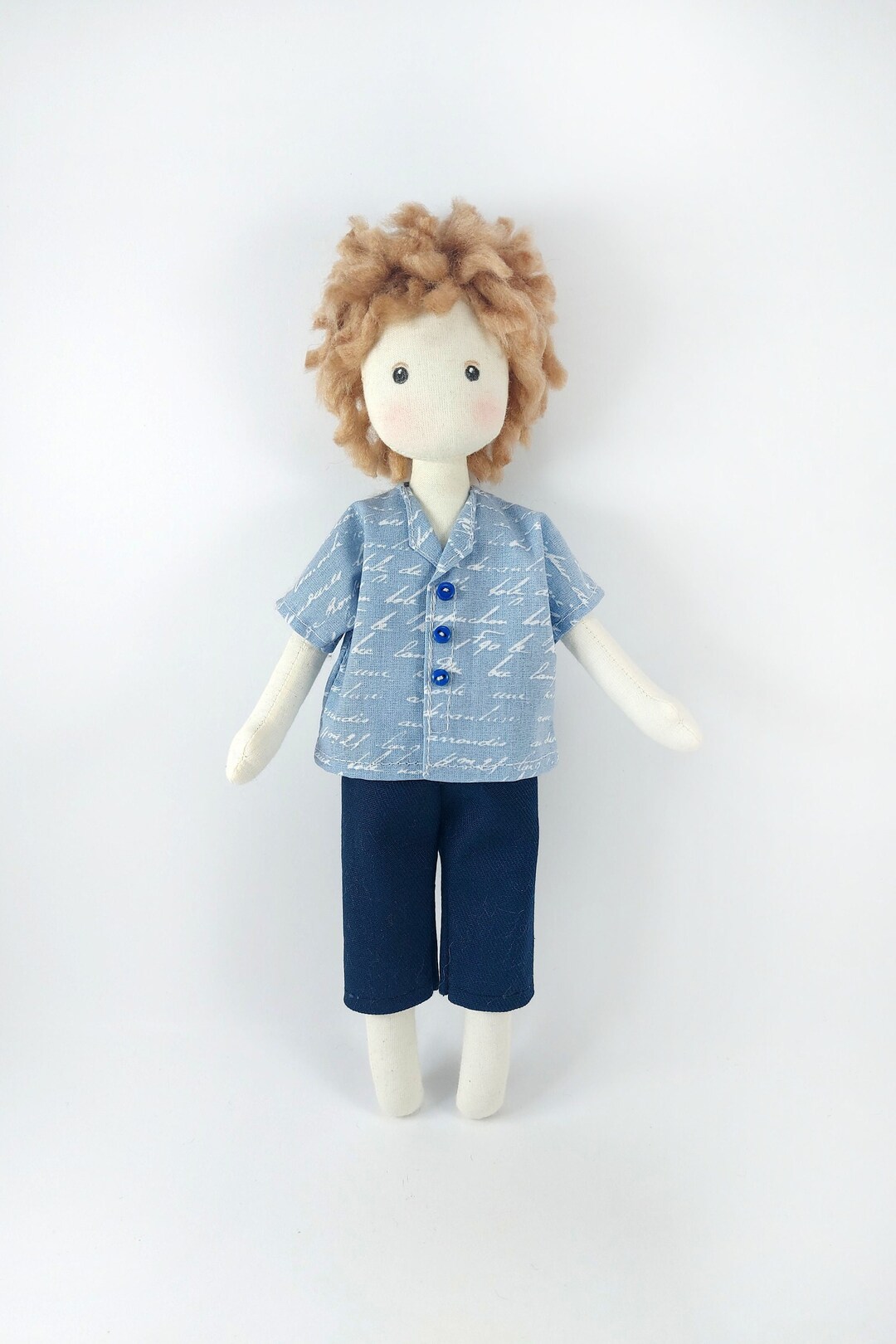 Doll Boy Rag Doll, Textile Soft Doll, Small Soft Doll - Etsy