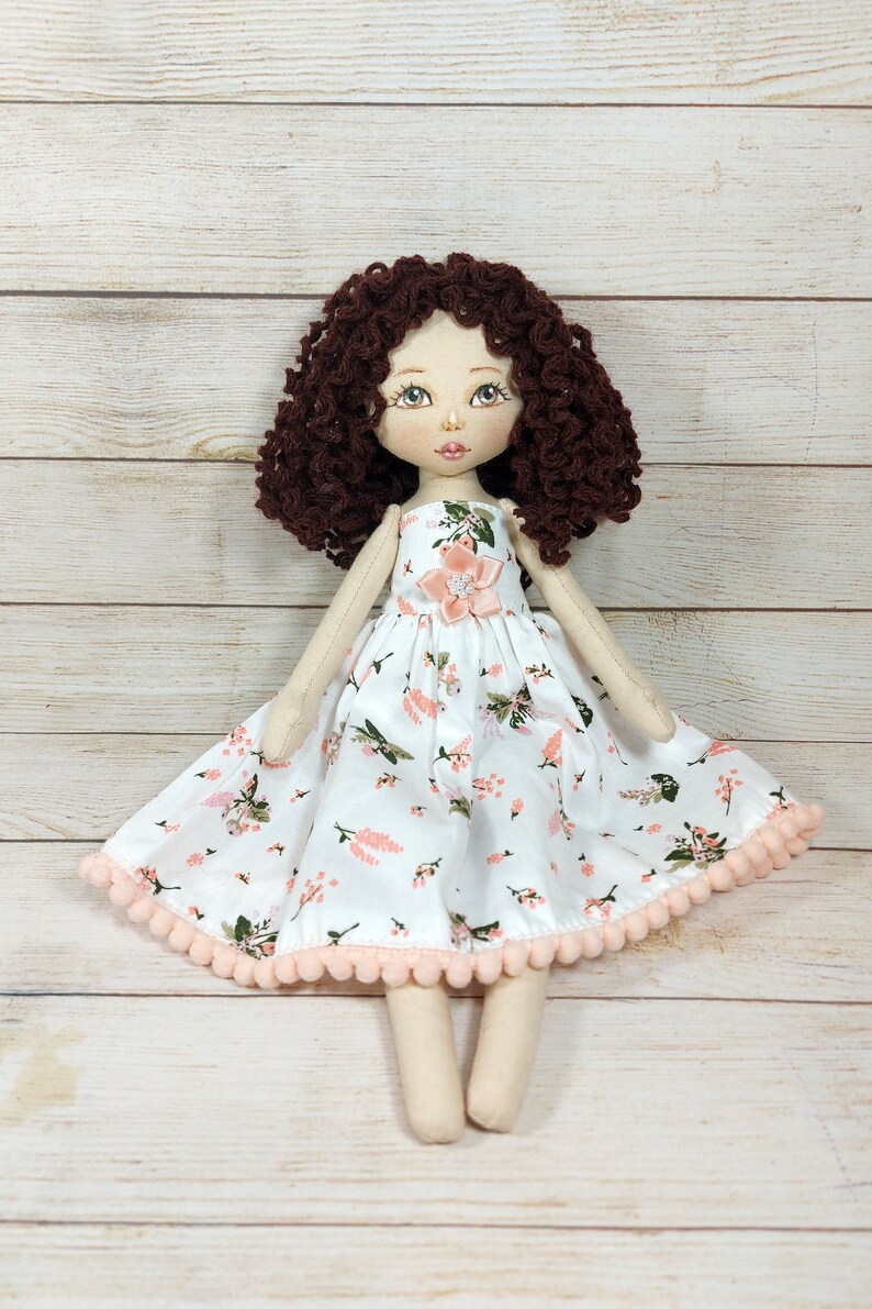 White Rag Doll Small Soft Doll Textile Doll Rag Doll | Etsy