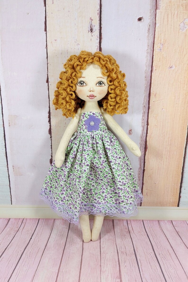 Little textile princess doll fairy Rag doll handmade Small | Etsy