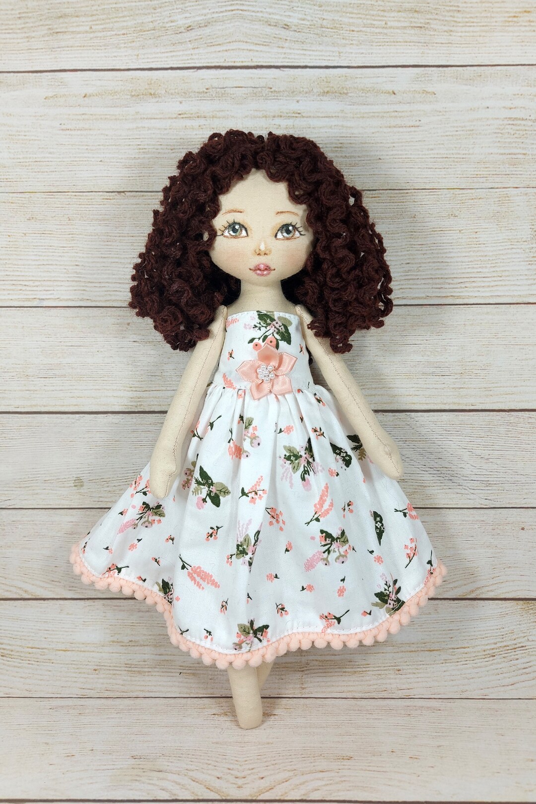 White Rag Doll , Small Soft Doll, Textile Doll, Rag Doll - Etsy