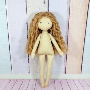 Little 12" Stuffed Rag Doll Without Clothes Handmade Rag Doll - Etsy