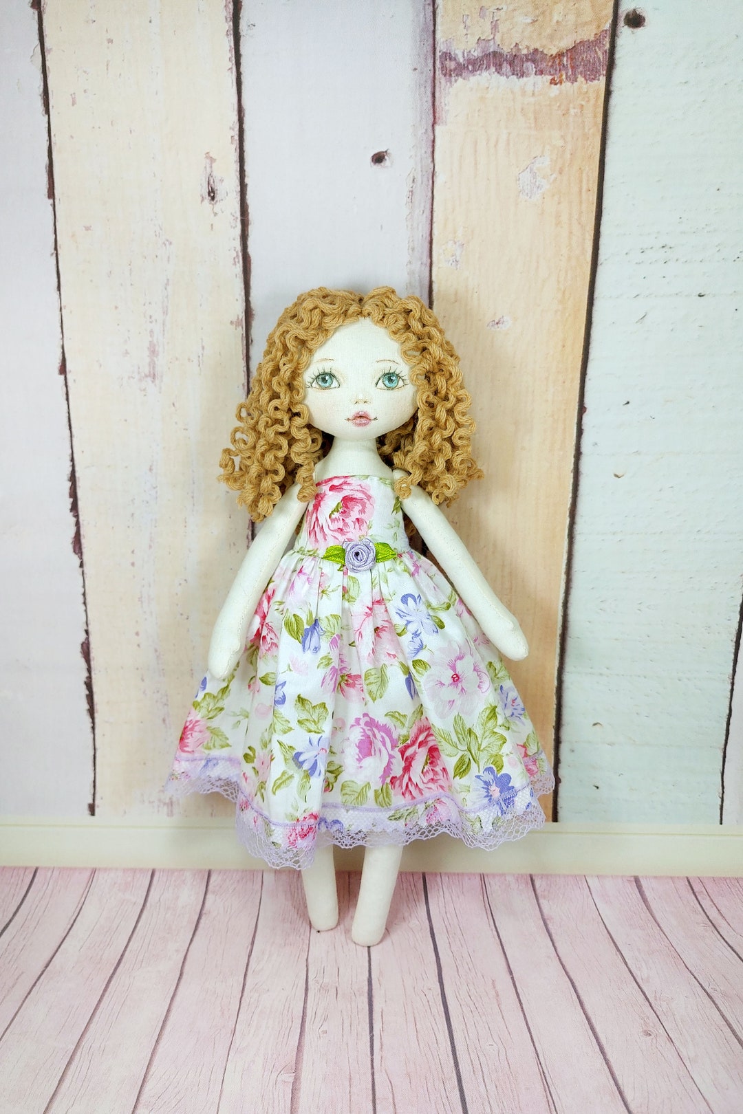 Little White Rag Doll, Fairy Rag Doll Handmade Small Soft Doll, Tilda ...