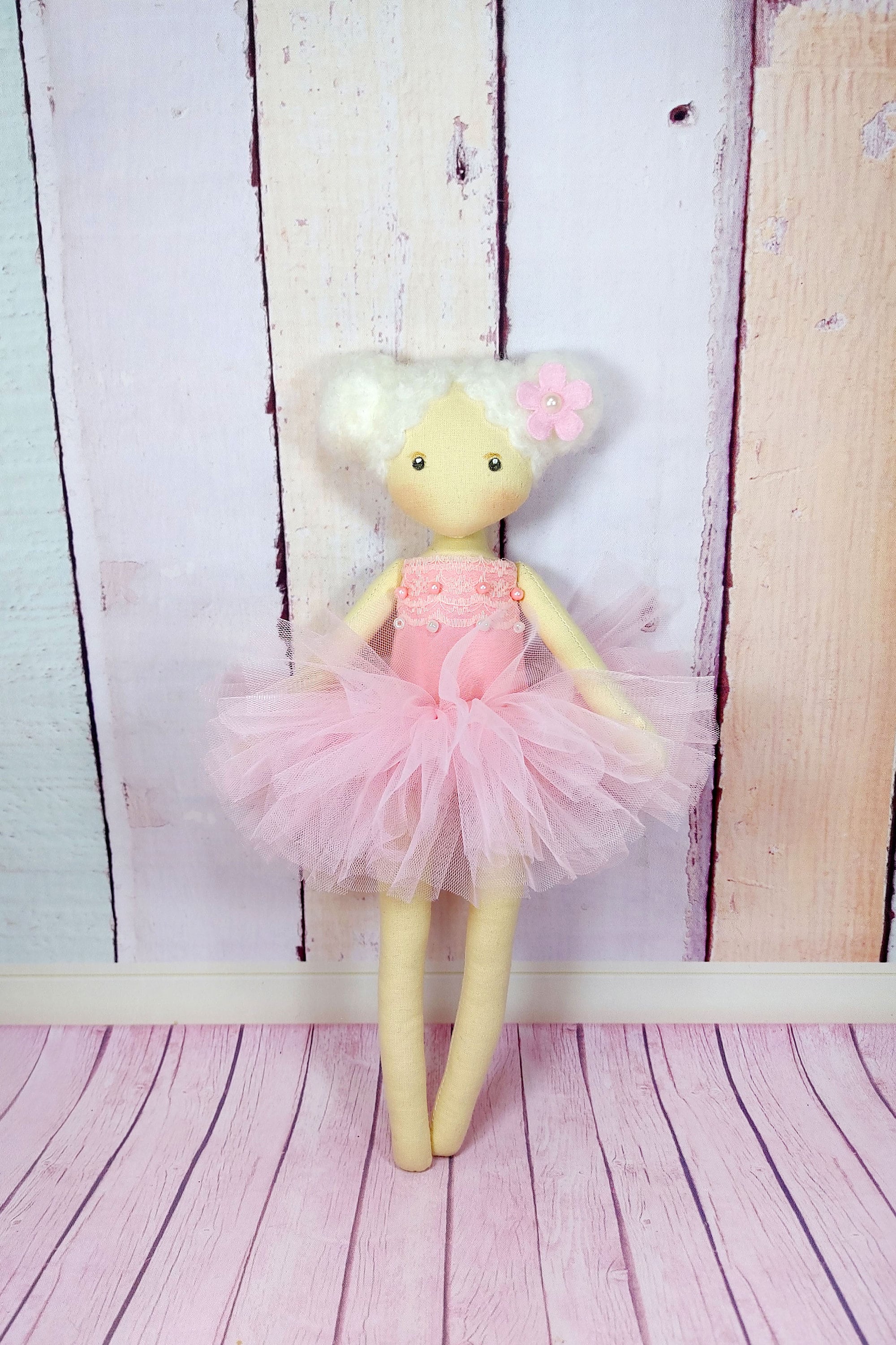 Pink Little Rag Doll Ballerina in a Pink Dress - Etsy