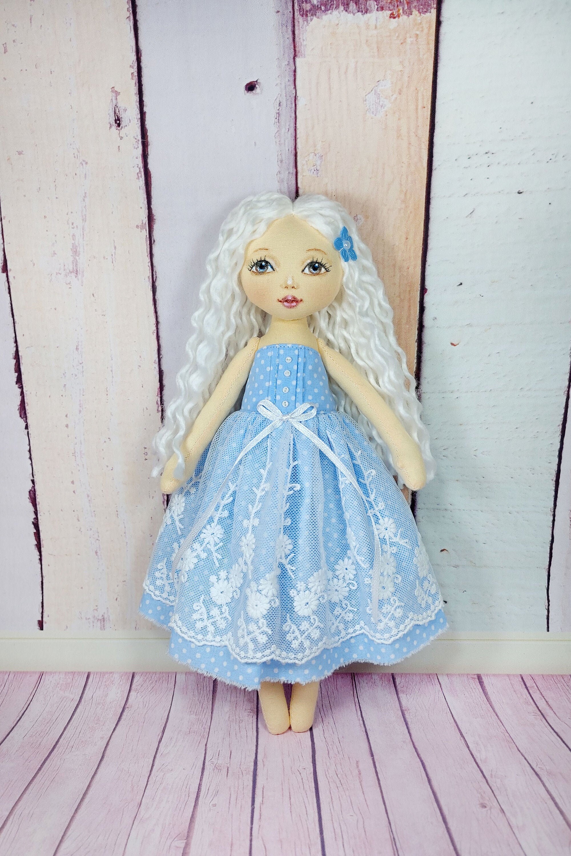 Little textile princess doll fairy Rag doll handmade Small | Etsy