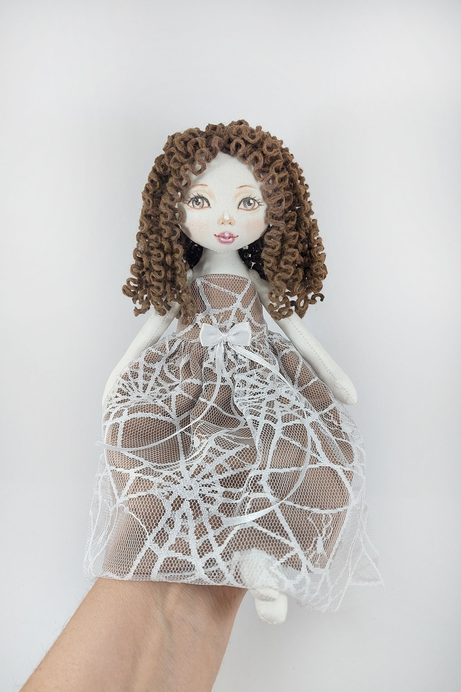 White Little Rag Doll Princess Colorful Dollstilda Doll - Etsy