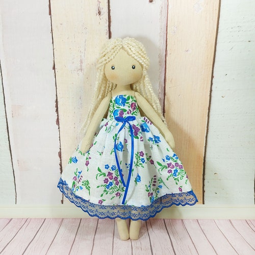 Doll Princess Doll Tilda Small Soft Doll Textile Doll Rag - Etsy
