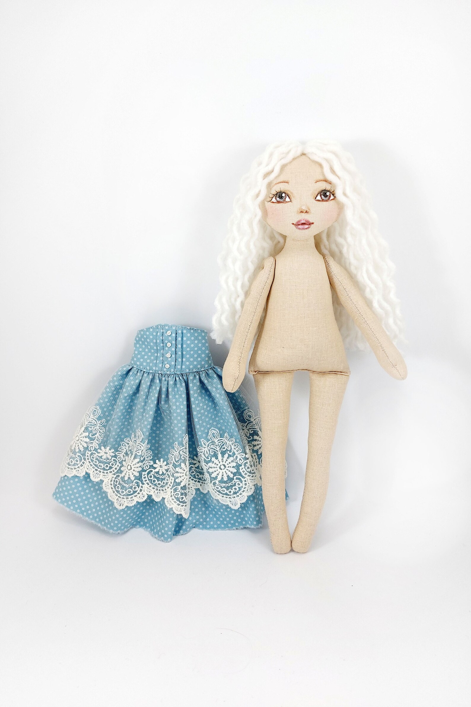 Little Textile Princess Doll Fairy Rag Doll Handmade Small - Etsy