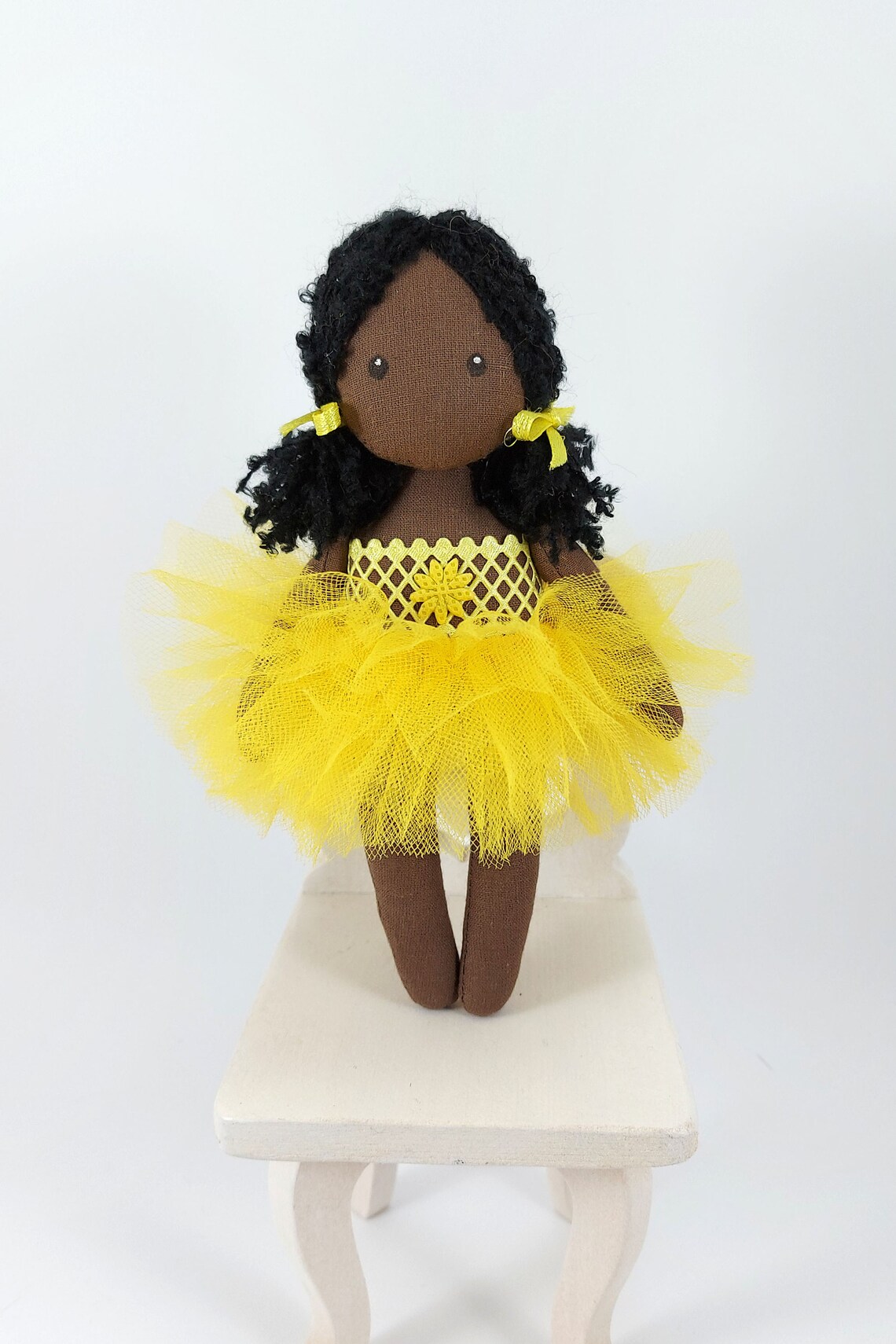 Miniature Black Rag Doll 6 Handmade for Doll Houses. - Etsy