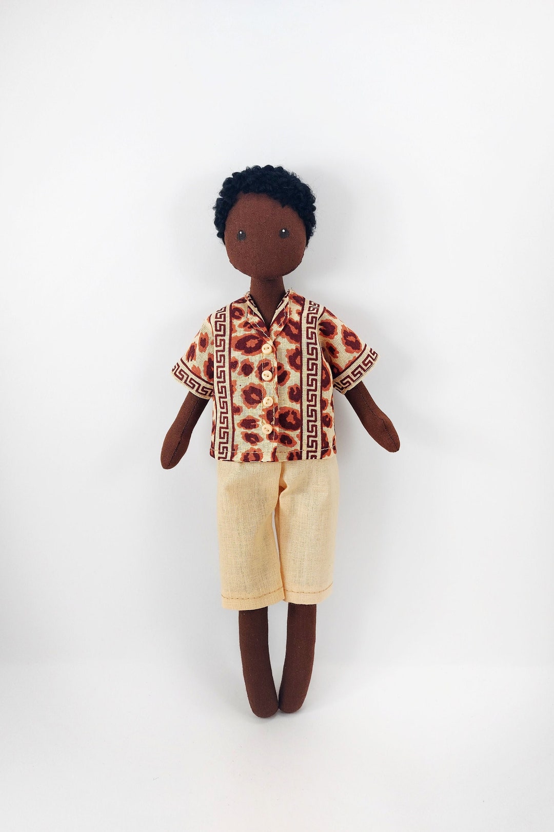 Doll Boy Rag Doll, Rag Black Doll Boy Textile Soft Doll, Small Soft ...