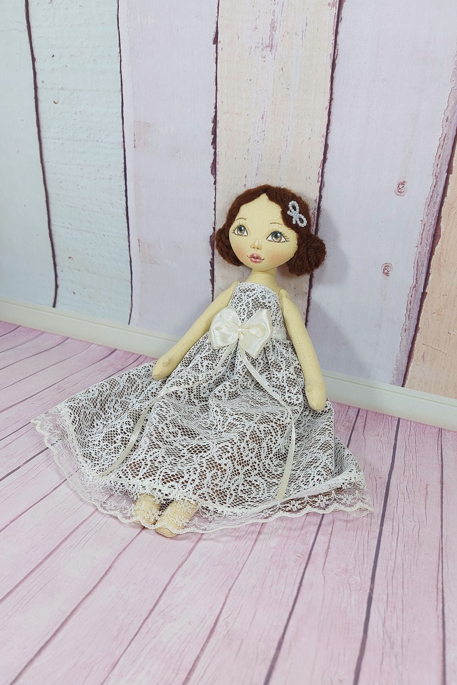 Christmas Little Textile Angel Doll Fairy Rag Doll Handmade - Etsy