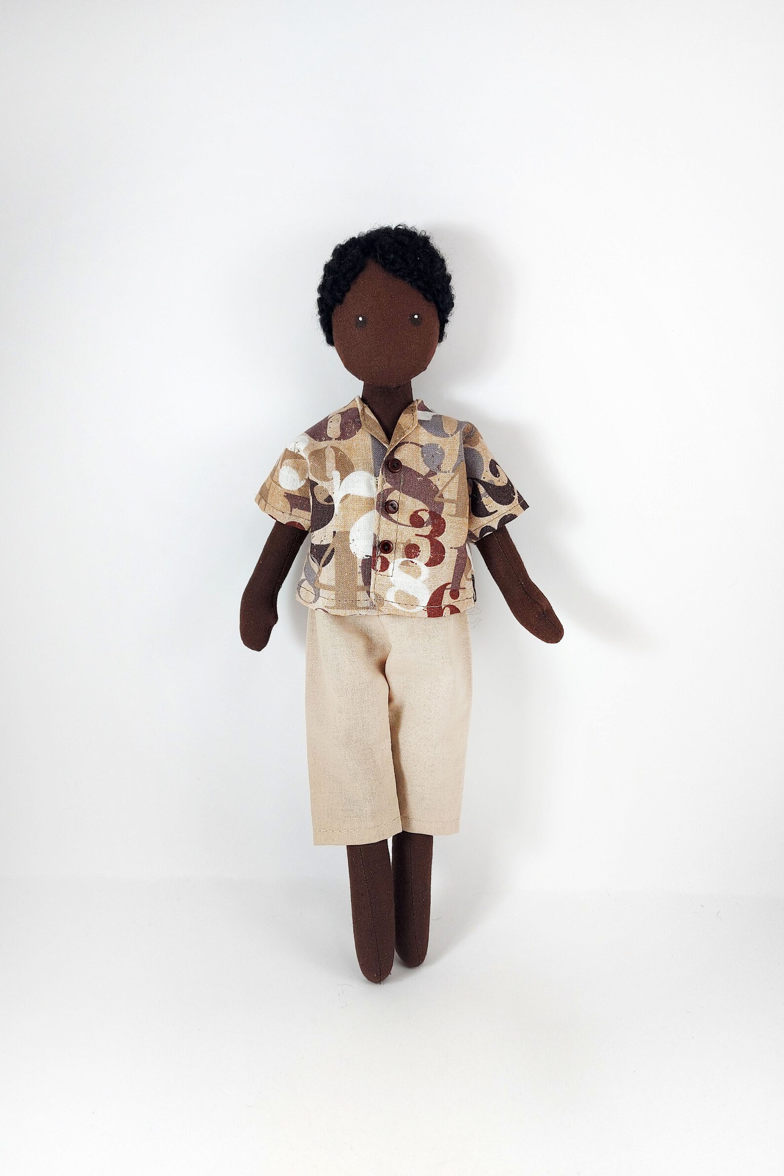 Doll Boy Rag Doll Rag Black Doll Boy Textile Soft Doll Small - Etsy