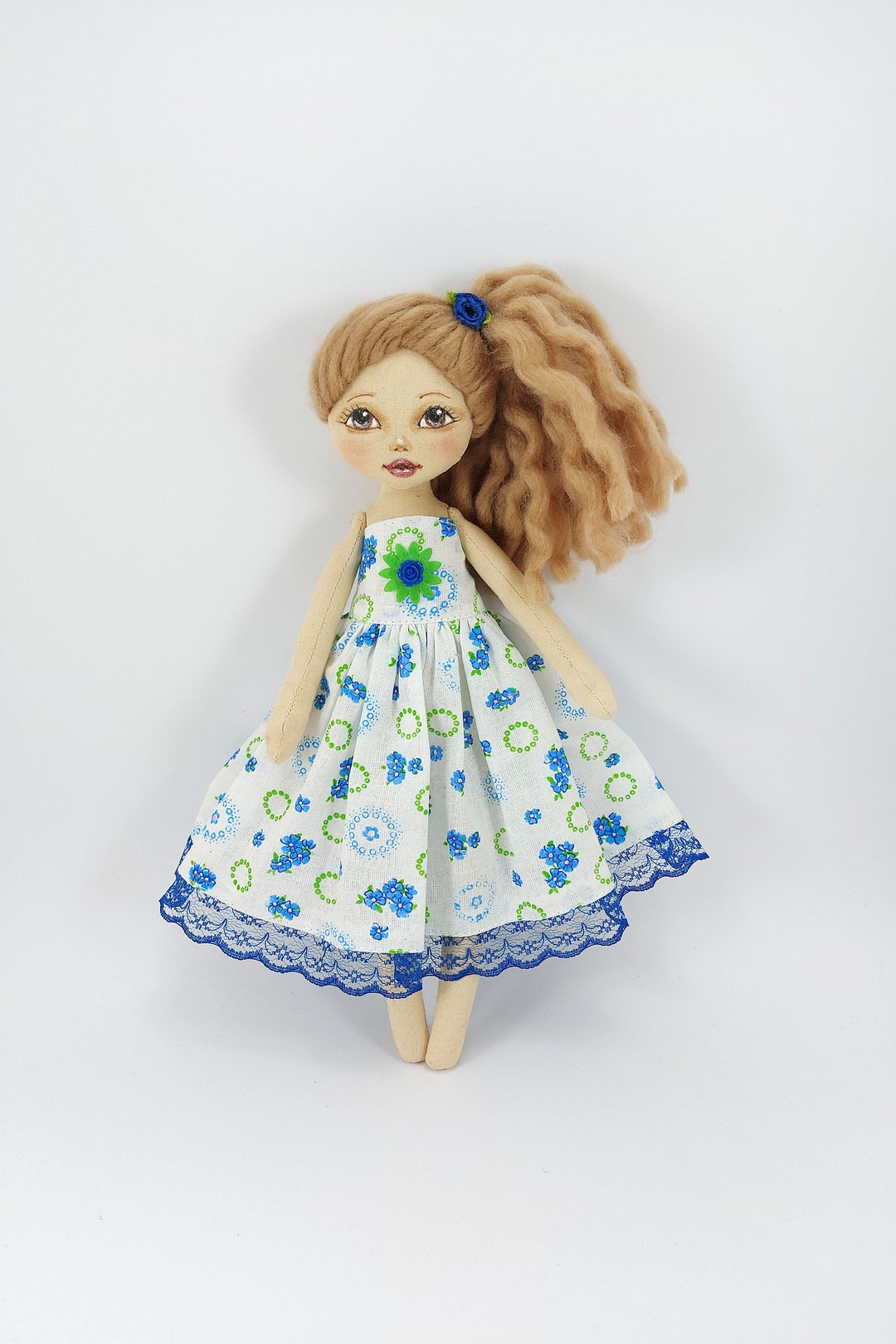 Little Textile Doll 12 Fairy Rag Doll Handmade Small - Etsy