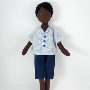 Doll Boy Rag Doll, Rag Black Doll Boy Textile Soft Doll, Small Soft ...