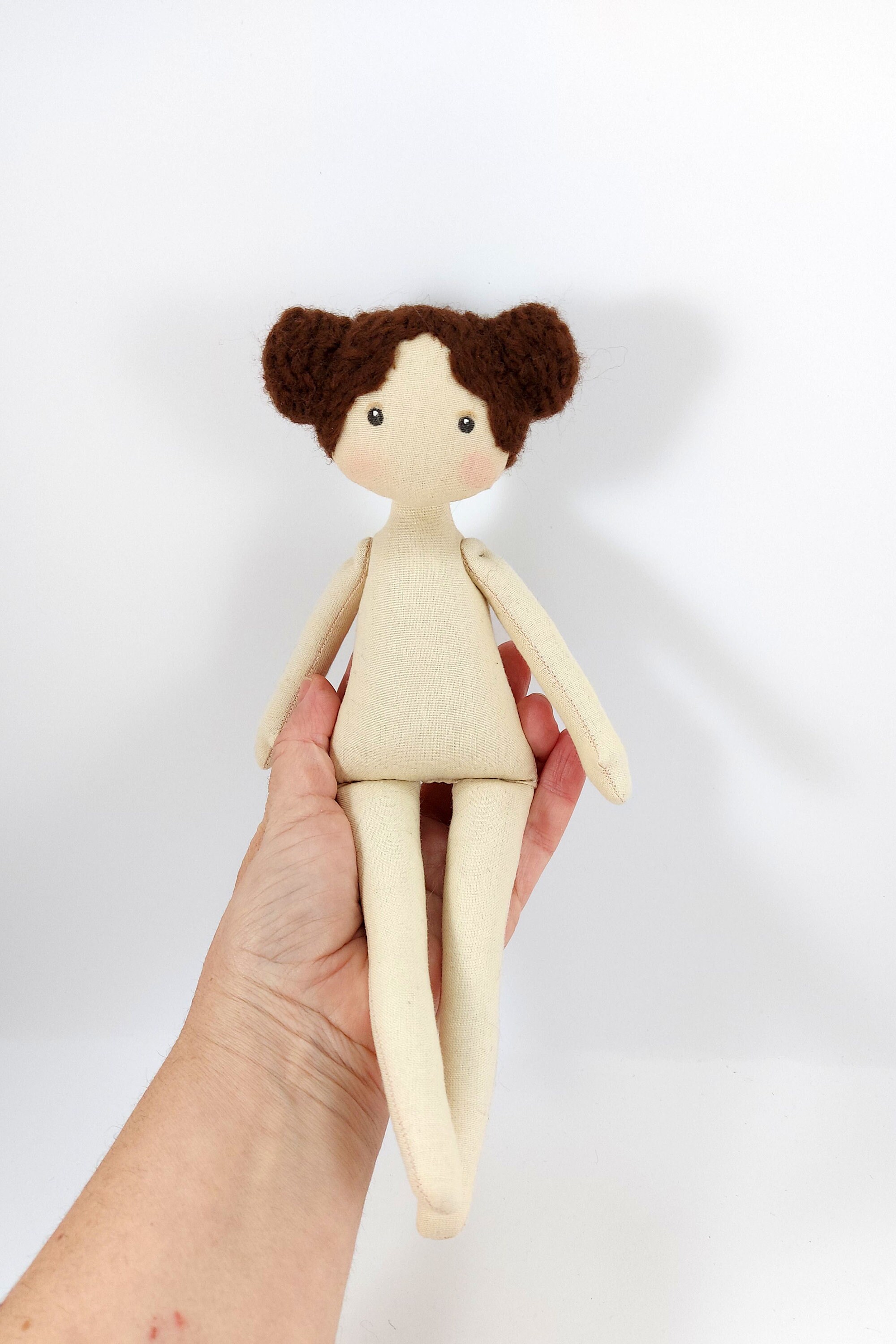 Little 12" Stuffed Rag Doll Without Clothes Handmade Rag Doll - Etsy