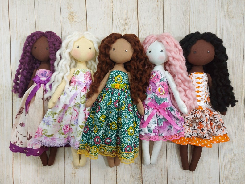 Little Textile Princess Doll Fairy Rag Doll Handmade Small - Etsy